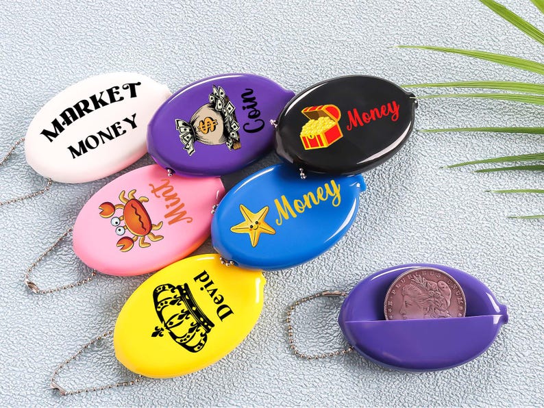 Personalized Squeeze Coin Pouch: Custom Rubber Keychain Coin Purse - Etsy