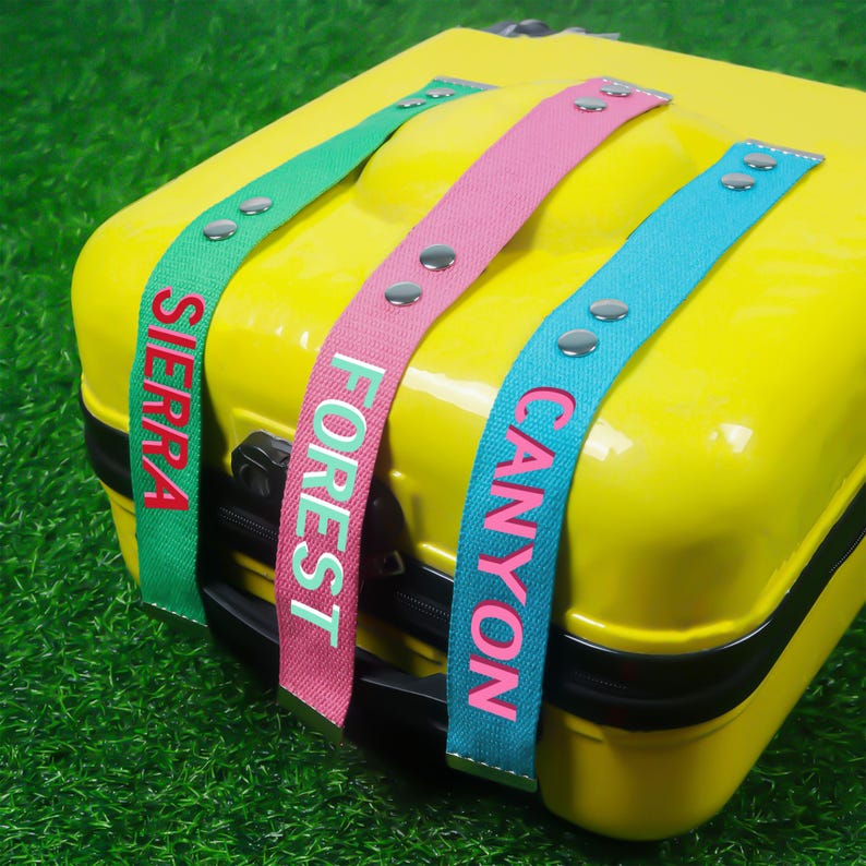 Personalized Luggage Tag & Handle Wrap,vibrant Travel ID Belt ...