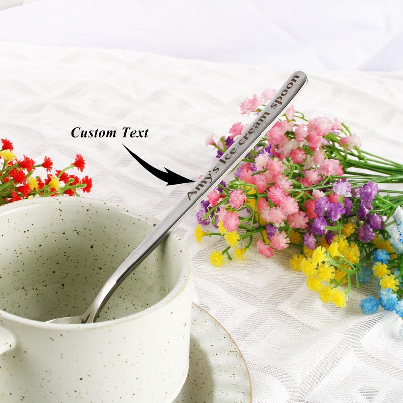 Latte Spoon Personalised - Etsy UK