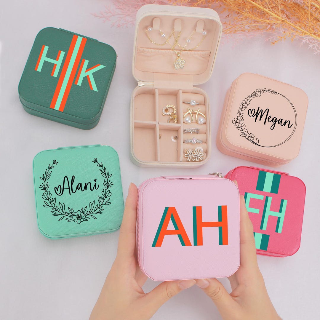 Personalized Jewelry Box, Shadow Monogram Jewelry Box, Birthday Gift ...