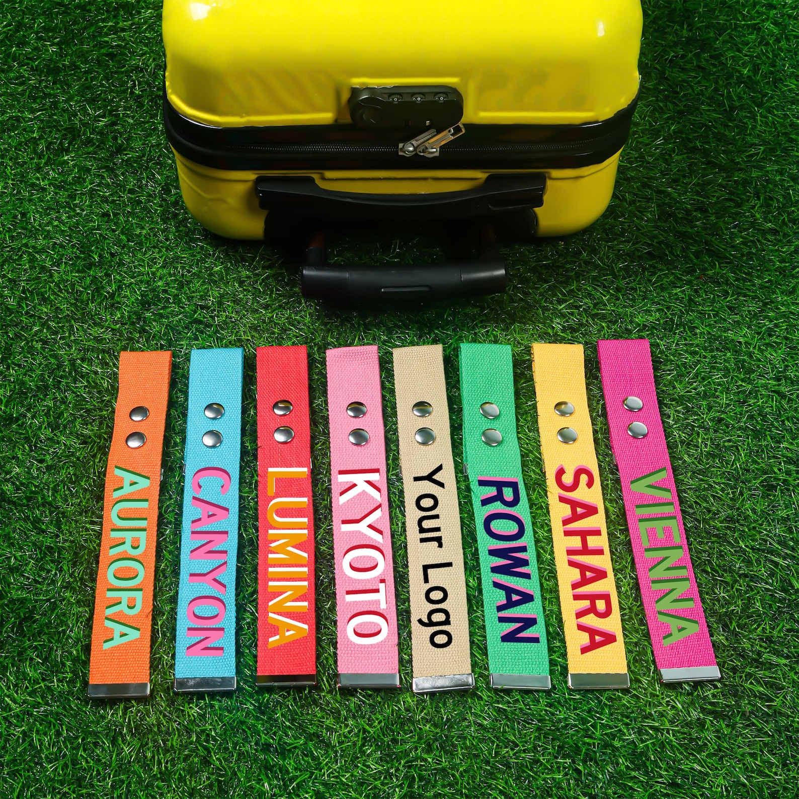 Personalized Luggage Tag & Handle Wrap,vibrant Travel ID Belt ...