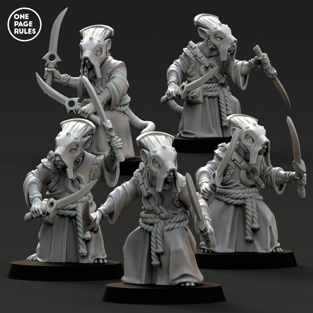 Monks (dual Hand Weapons) - Ratmen (5 Models) - Etsy
