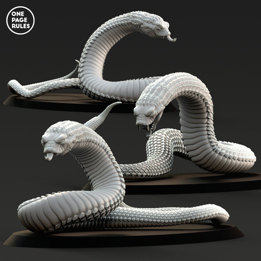 Great Snakes - Mummified Undead (3 Models) - Etsy