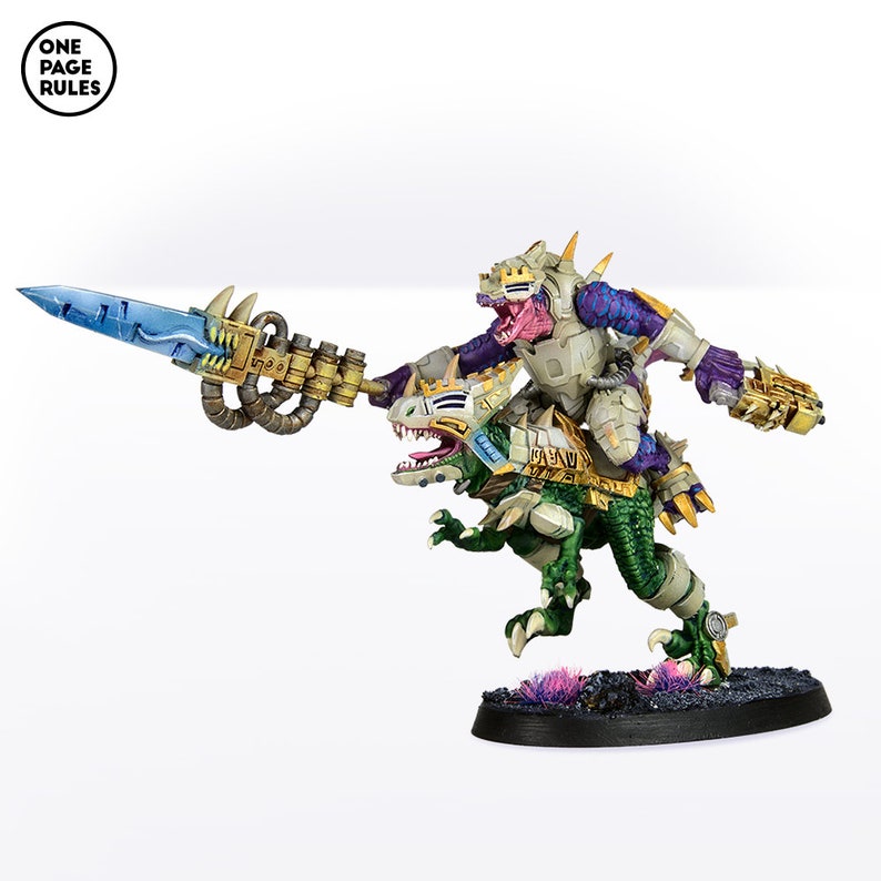Saurian Veteran on Raptor (spear) - Saurian Starhost (1 Model) - Etsy