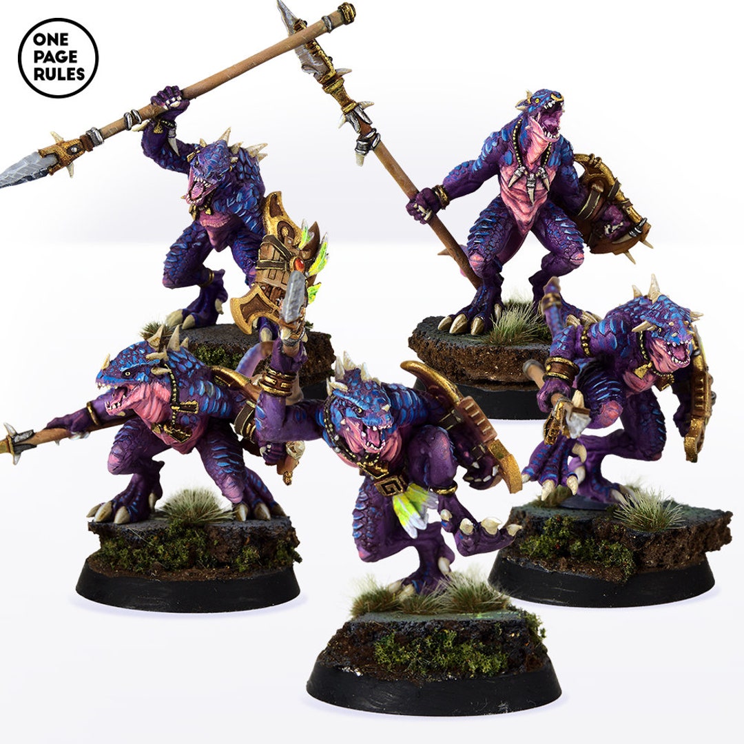 Saurian Warriors (spear) - Saurians (5 Models) - Etsy