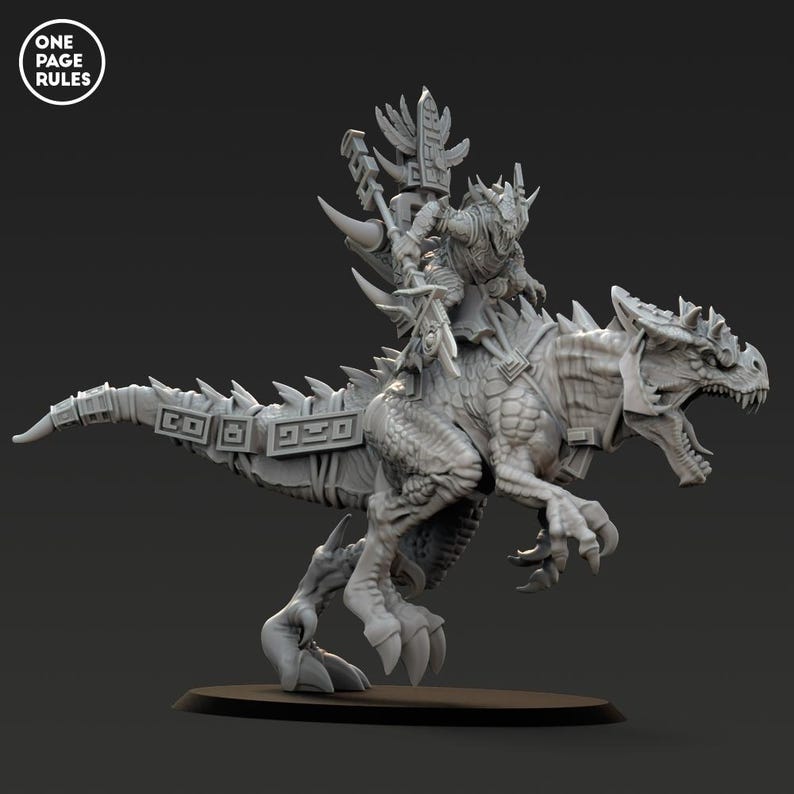 Saurian Veteran on Tyrannosaur - Saurians (1 Model) - Etsy