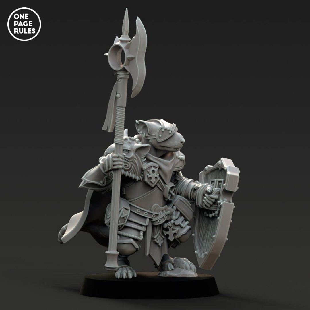 Battle Master (captain, Halberd) - Ratmen (1 Model) - Etsy