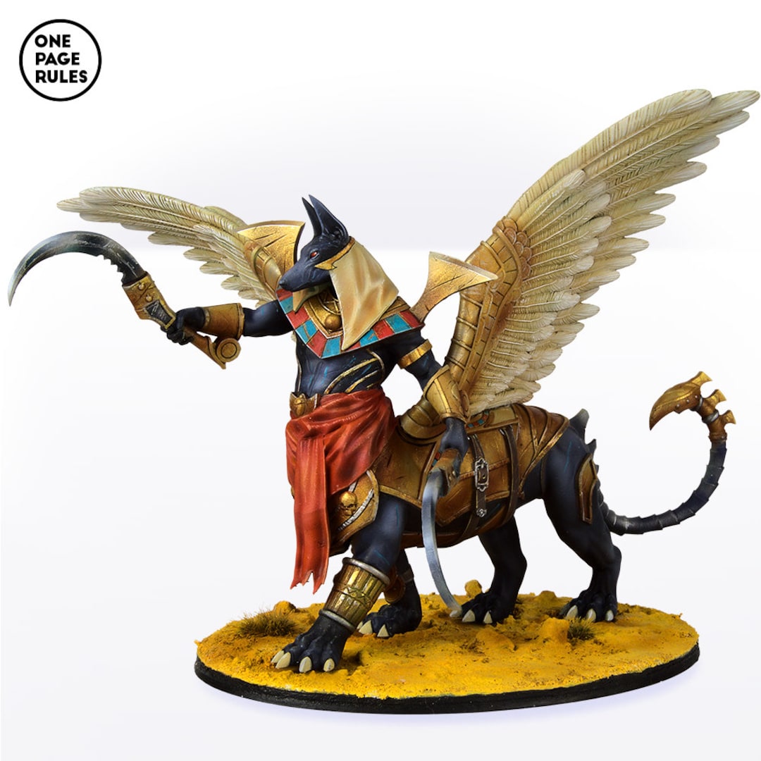 Sphinx Champion wings Mummified Undead 1 Model - Etsy