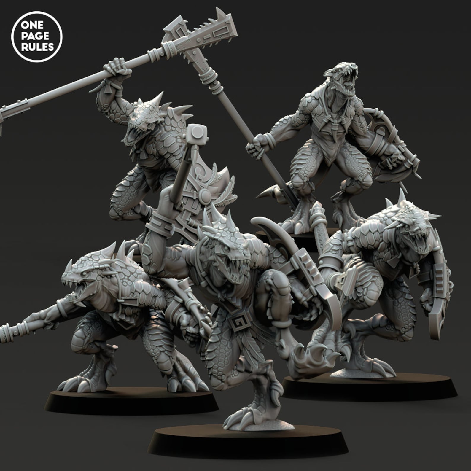 Saurian Warriors (halberd) - Saurians (5 Models) - Etsy