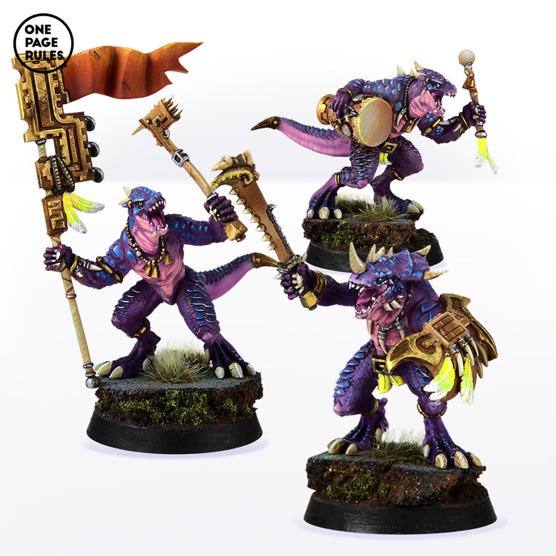 Saurian Warriors Command - Saurians (3 Models) - Etsy