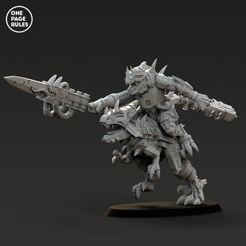 Saurian Veteran on Raptor (spear) - Saurian Starhost (1 Model) - Etsy