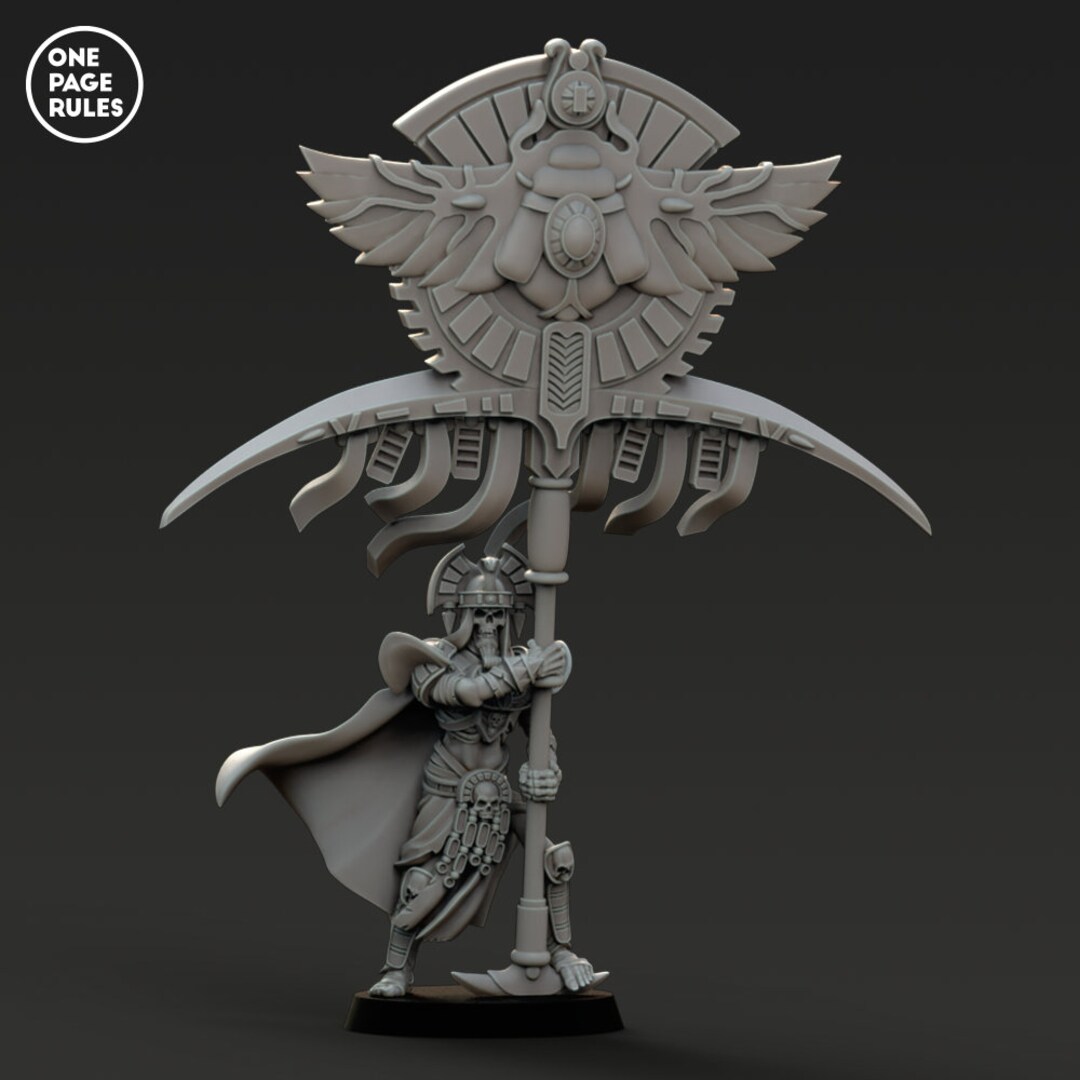 Skeleton Leader (army Standard Bearer) - Mummified Undead (1 Model) - Etsy