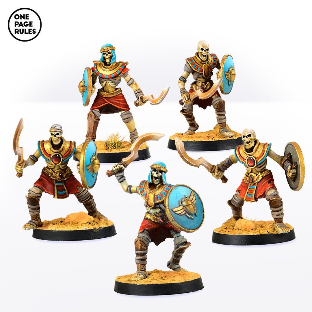 Skeleton Warriors (hand Weapon) - Mummified Undead (5 Models) - Etsy