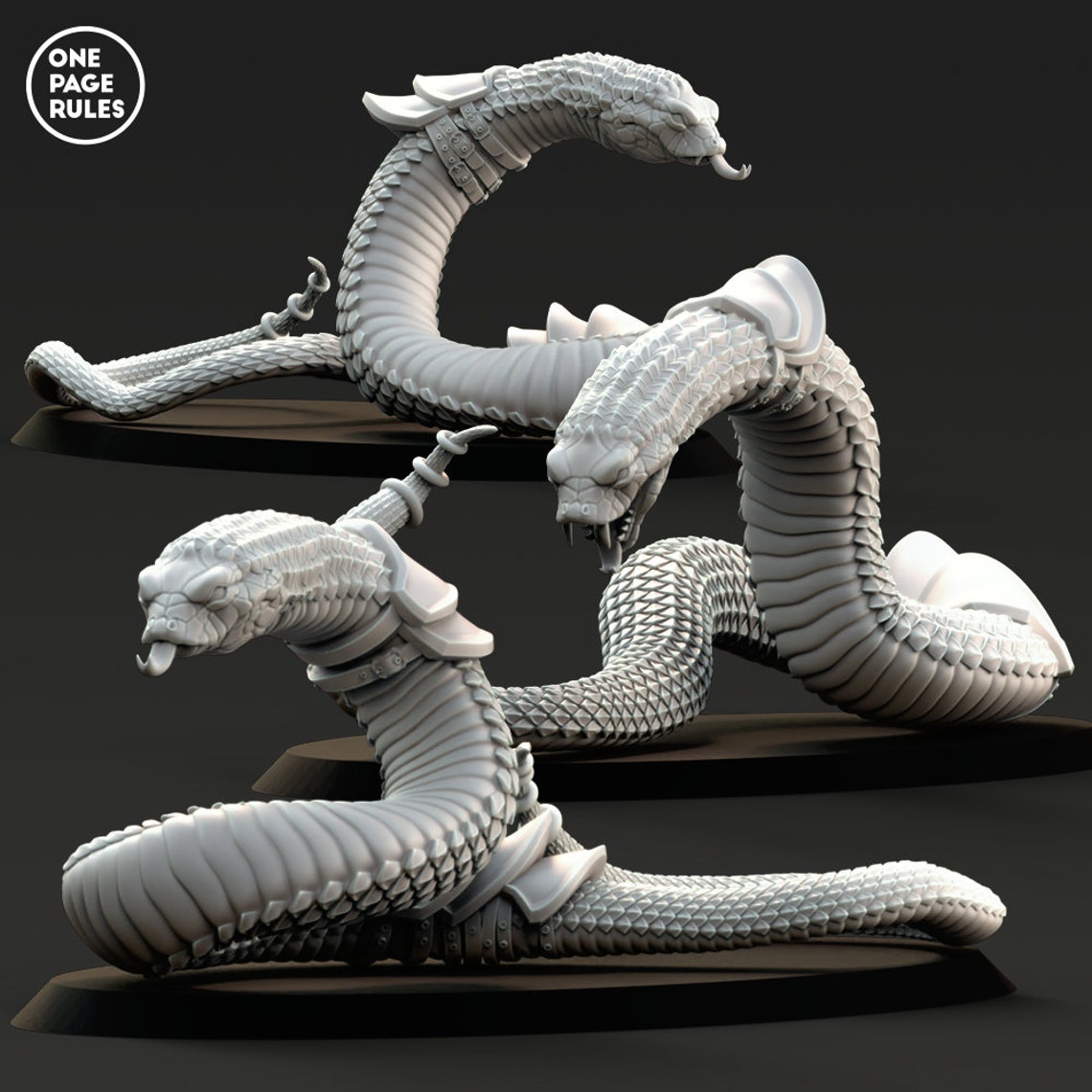 Great Snakes (armored) - Mummified Undead (3 Models) - Etsy