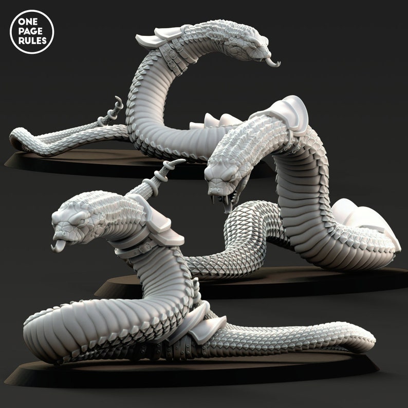 Great Snakes (armored) - Mummified Undead (3 Models) - Etsy