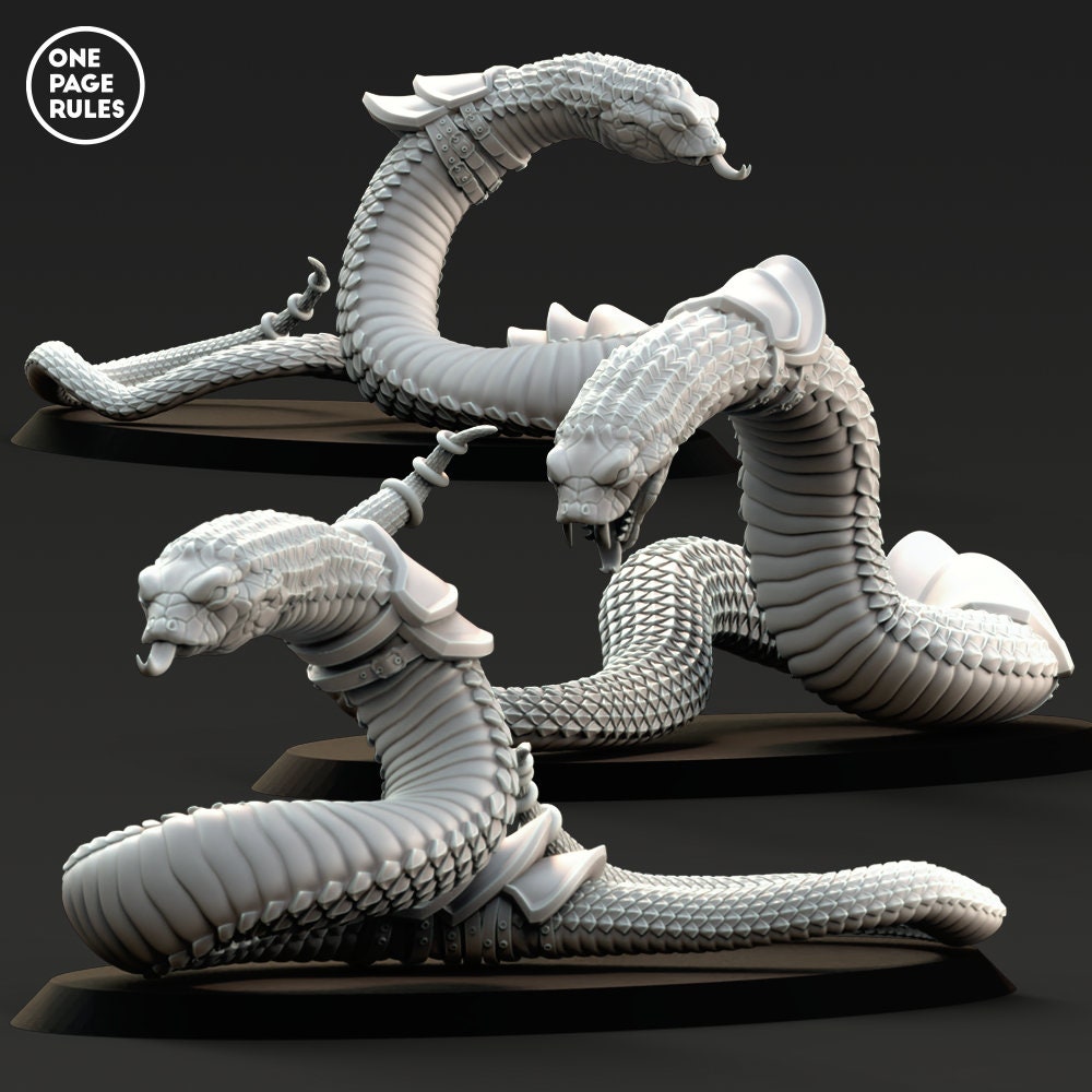 Great Snakes (armored) - Mummified Undead (3 Models) - Etsy