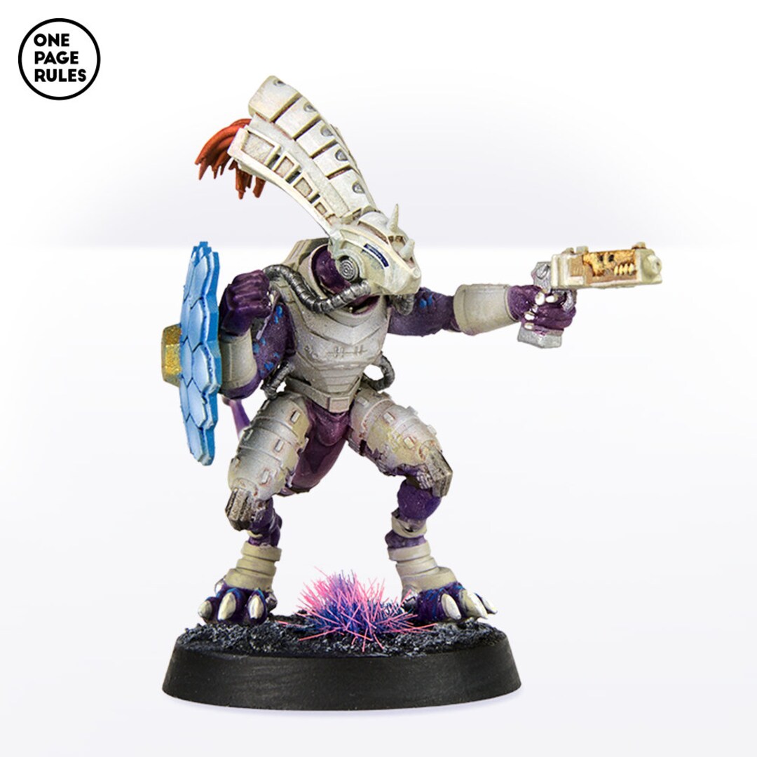 Gecko Champion (chief, Shield) - Saurian Starhost (1 Model) - Etsy
