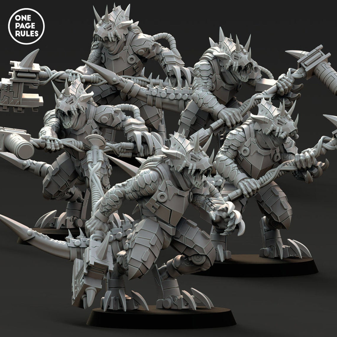 Saurian Guardians (hammer) - Saurian Starhost (5 Models) - Etsy