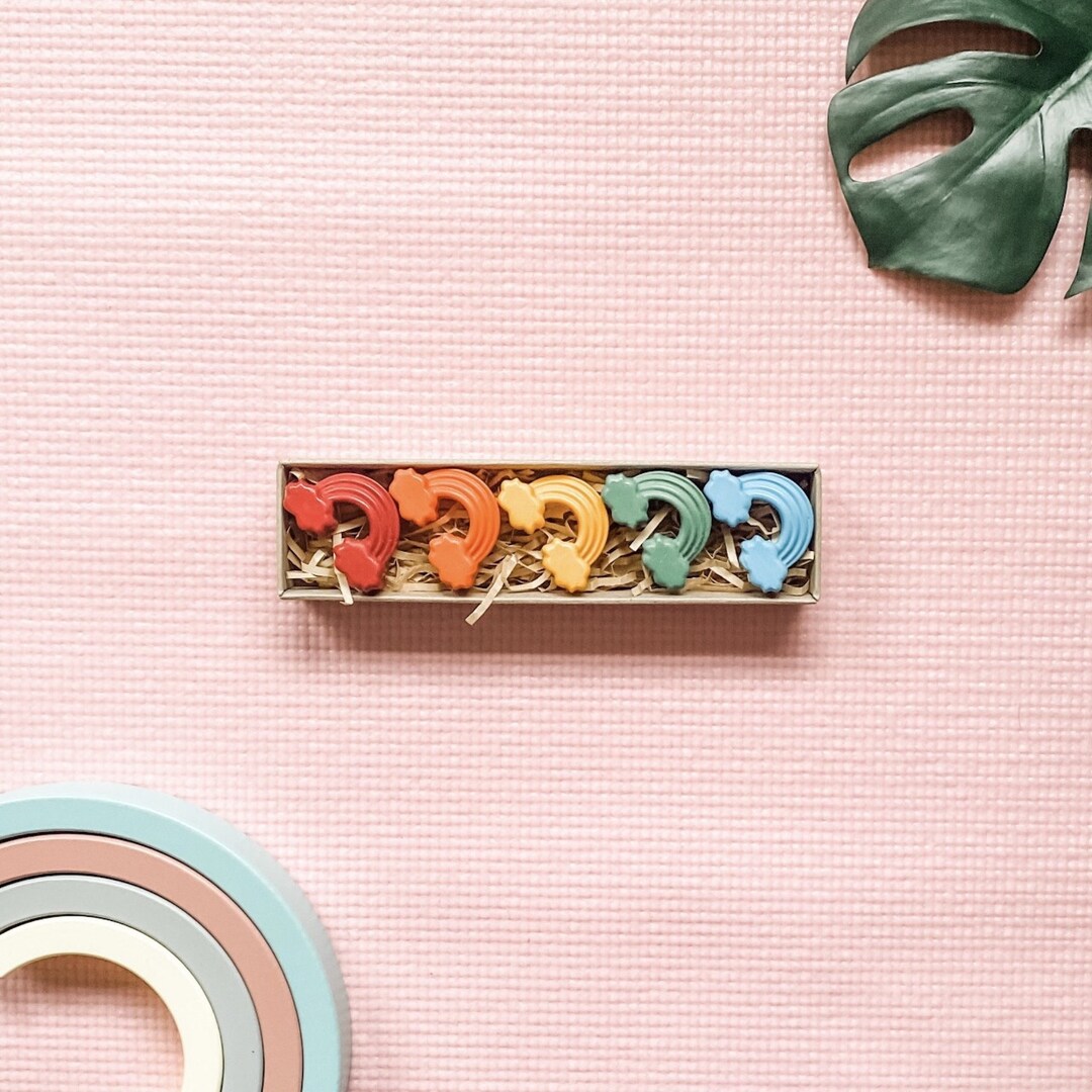 Rainbow Vegan Crayons for Boys and Girls Birthday Gift, Stocking ...