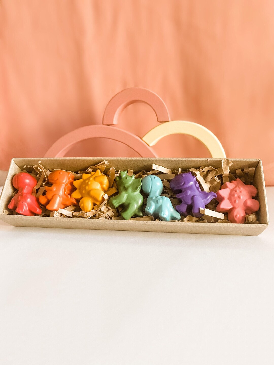 Dinosaur Crayons Set of 7 | Handmade, Vegan, Non-toxic, Eco-friendly ...