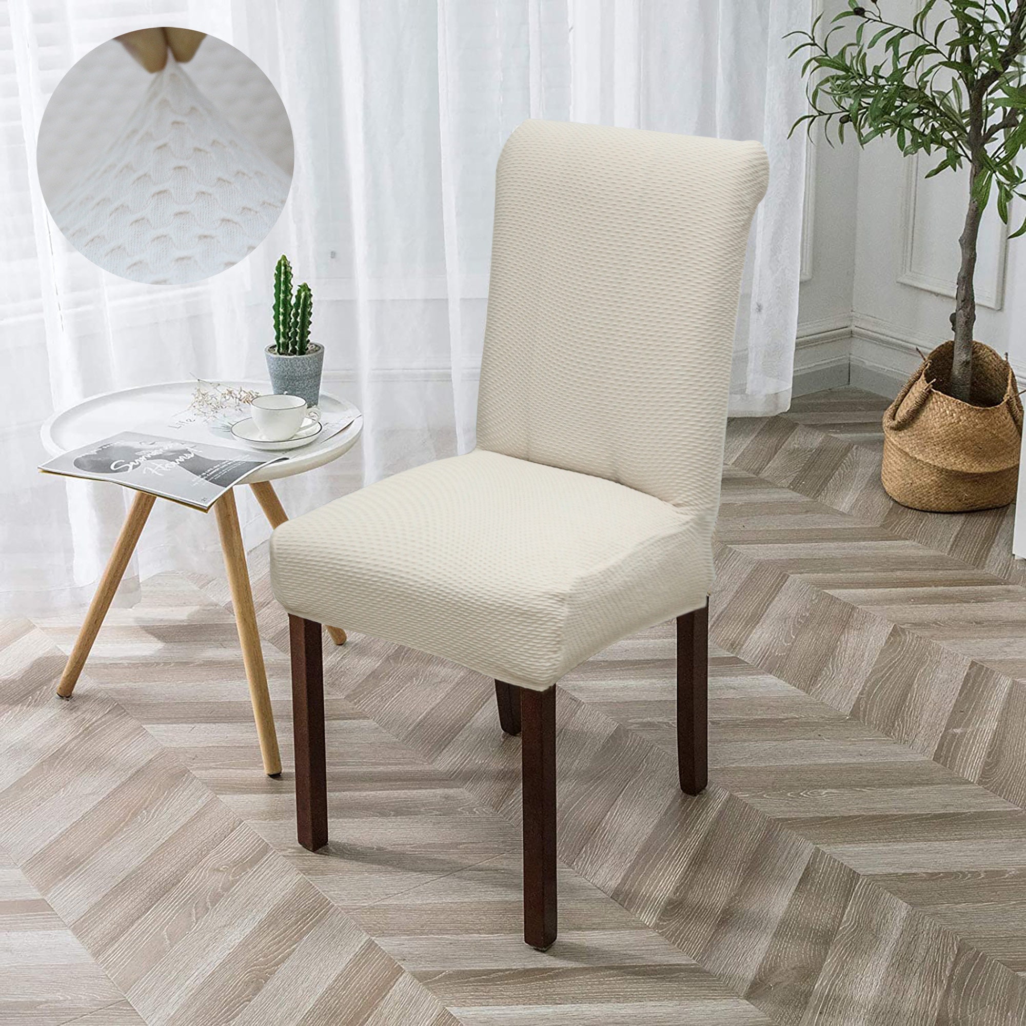 Cream Chair Covers Dining Room