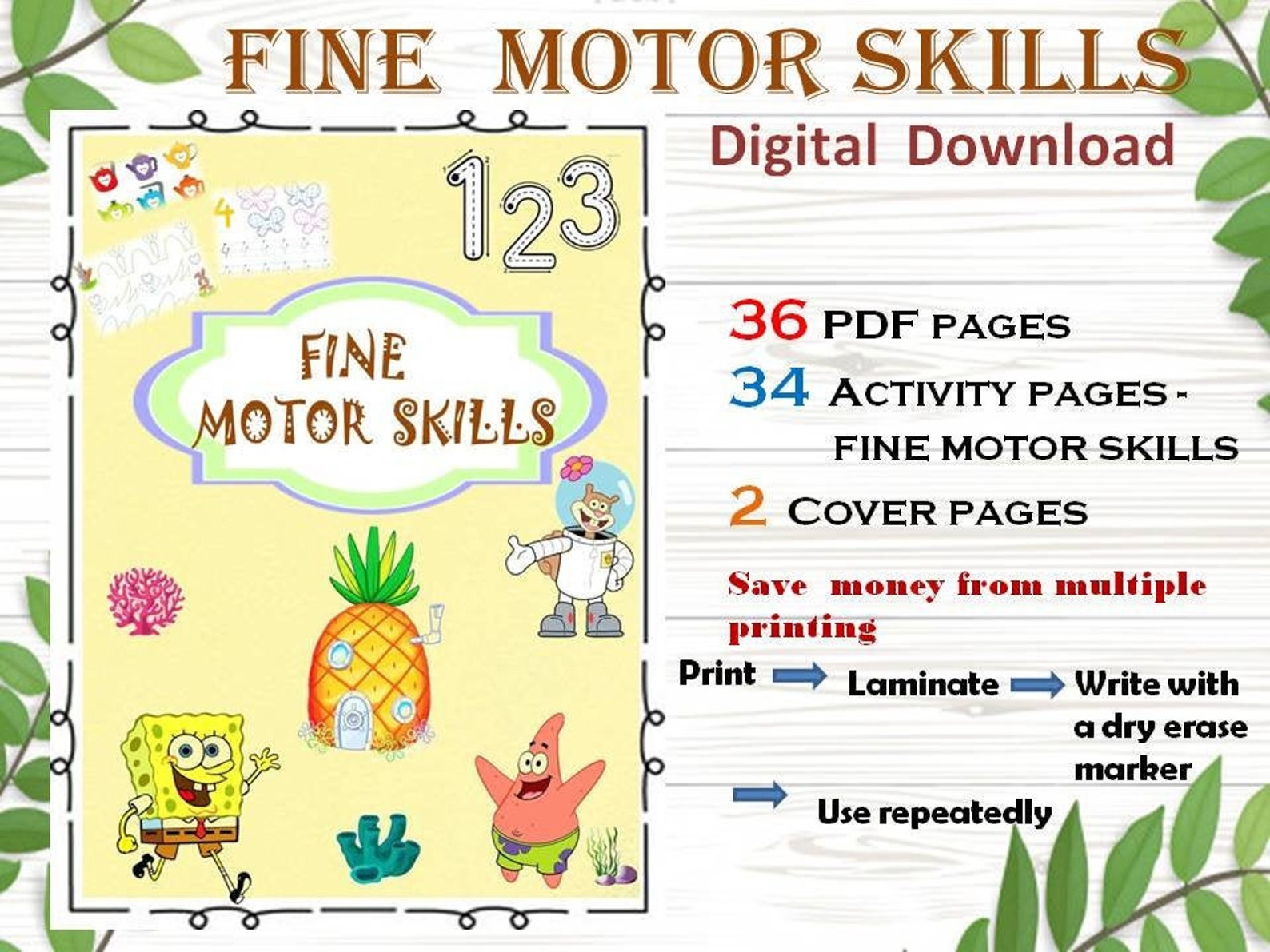 FINE MOTOR SKILLS, Tracing Practice,pre-writing Worksheets, Line ...