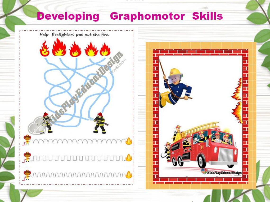 Customized Firefighter Busy Book, Montessori Toddler, Printable ...