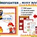 Customized Firefighter Busy Book, Montessori Toddler, Printable ...