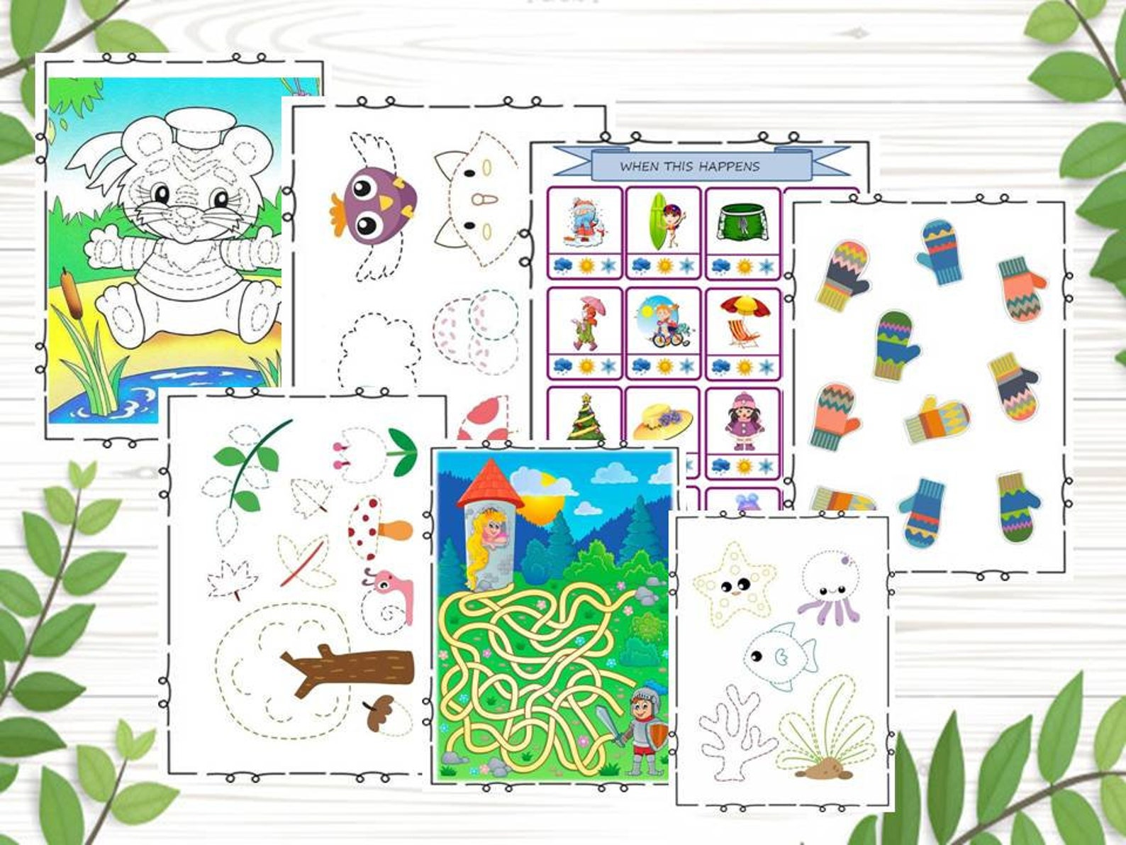 FINE MOTOR SKILLS, Tracing Practice,pre-writing Worksheets, Line ...