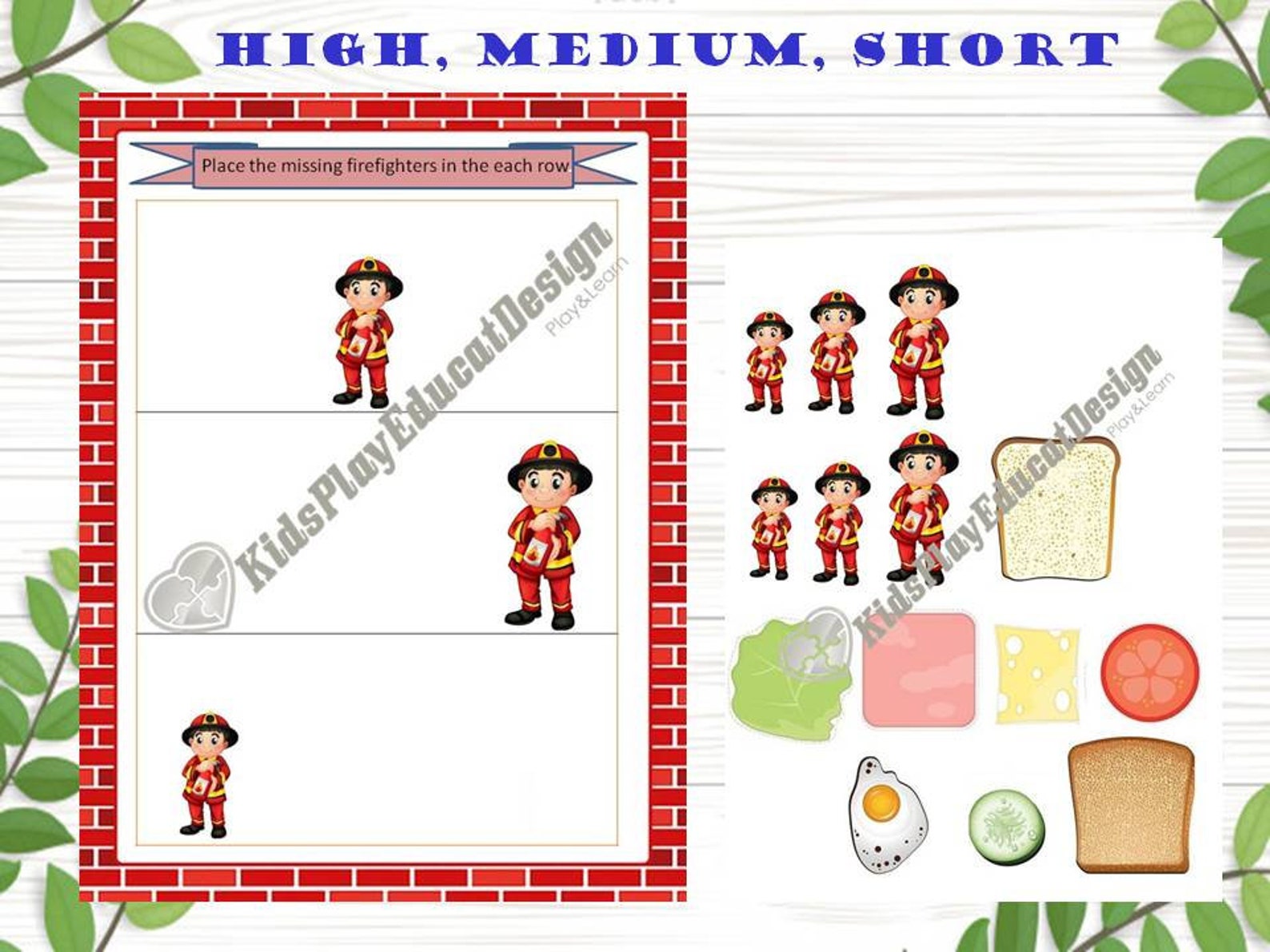 Customized Firefighter Busy Book, Montessori Toddler, Printable ...
