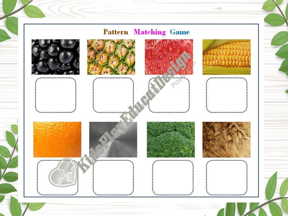 ANIMALS and OBJECTS Pattern Matching Game, Montessori Homeschoole ...