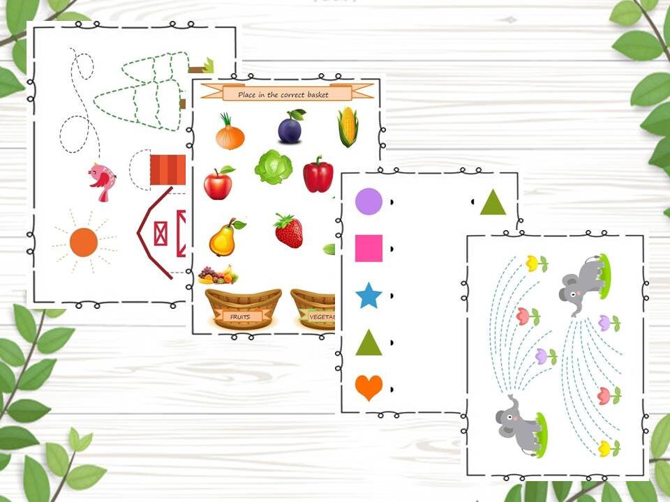 FINE MOTOR SKILLS, Tracing Practice,pre-writing Worksheets, Line ...