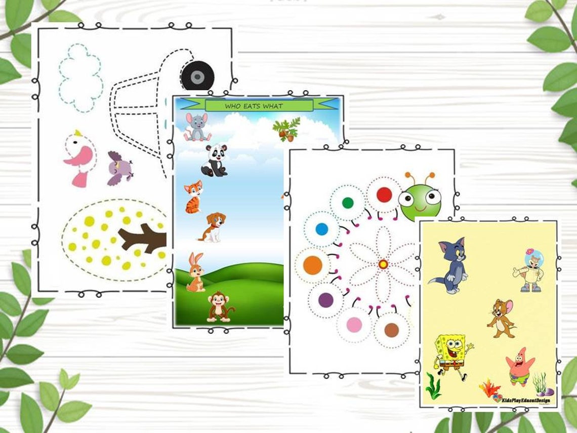 FINE MOTOR SKILLS, Tracing Practice,pre-writing Worksheets, Line ...