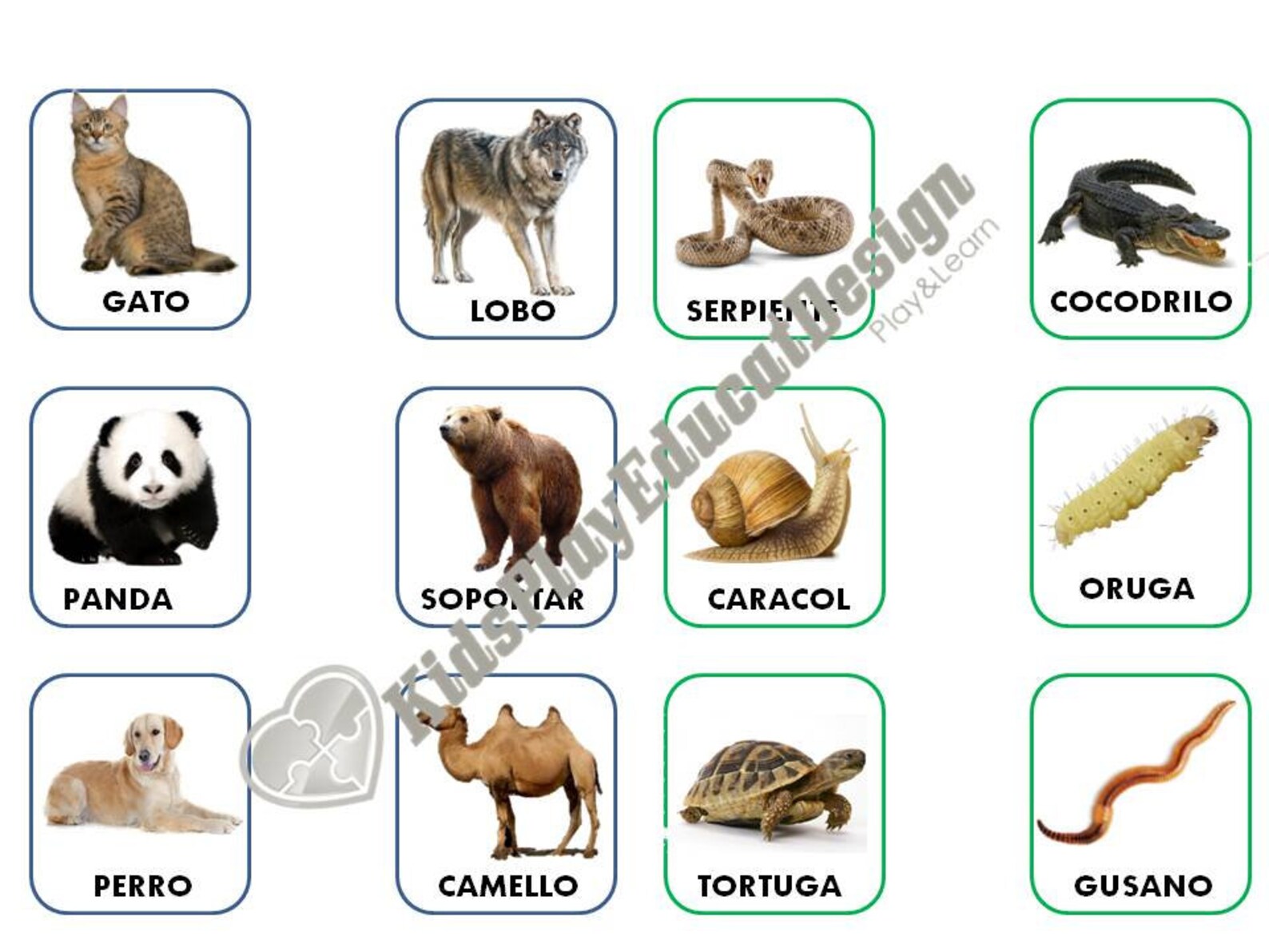 Spanish-sorting Game- How Animals Move, Preschool Printable, Homeschool ...