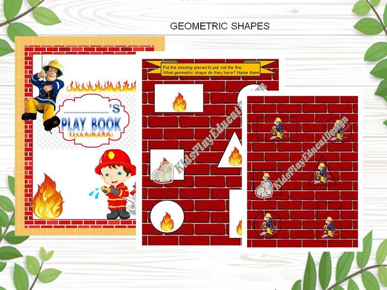 Customized Firefighter Busy Book, Montessori Toddler, Printable ...