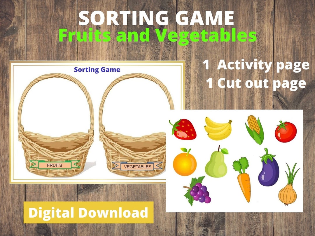Fruits And Vegetables Worksheets Cutouts