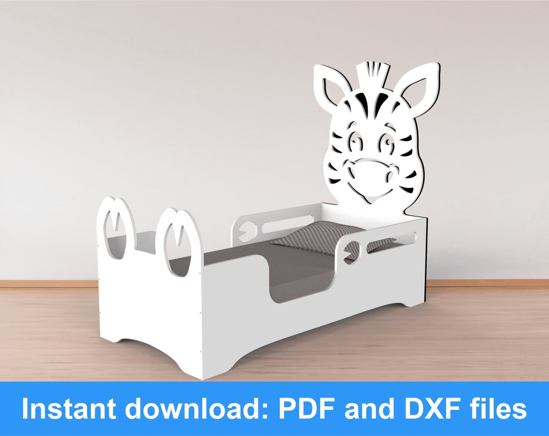 Zebra, Plans for Kid's Wooden Bed, Montessori, Toddler Bed, Wooden ...