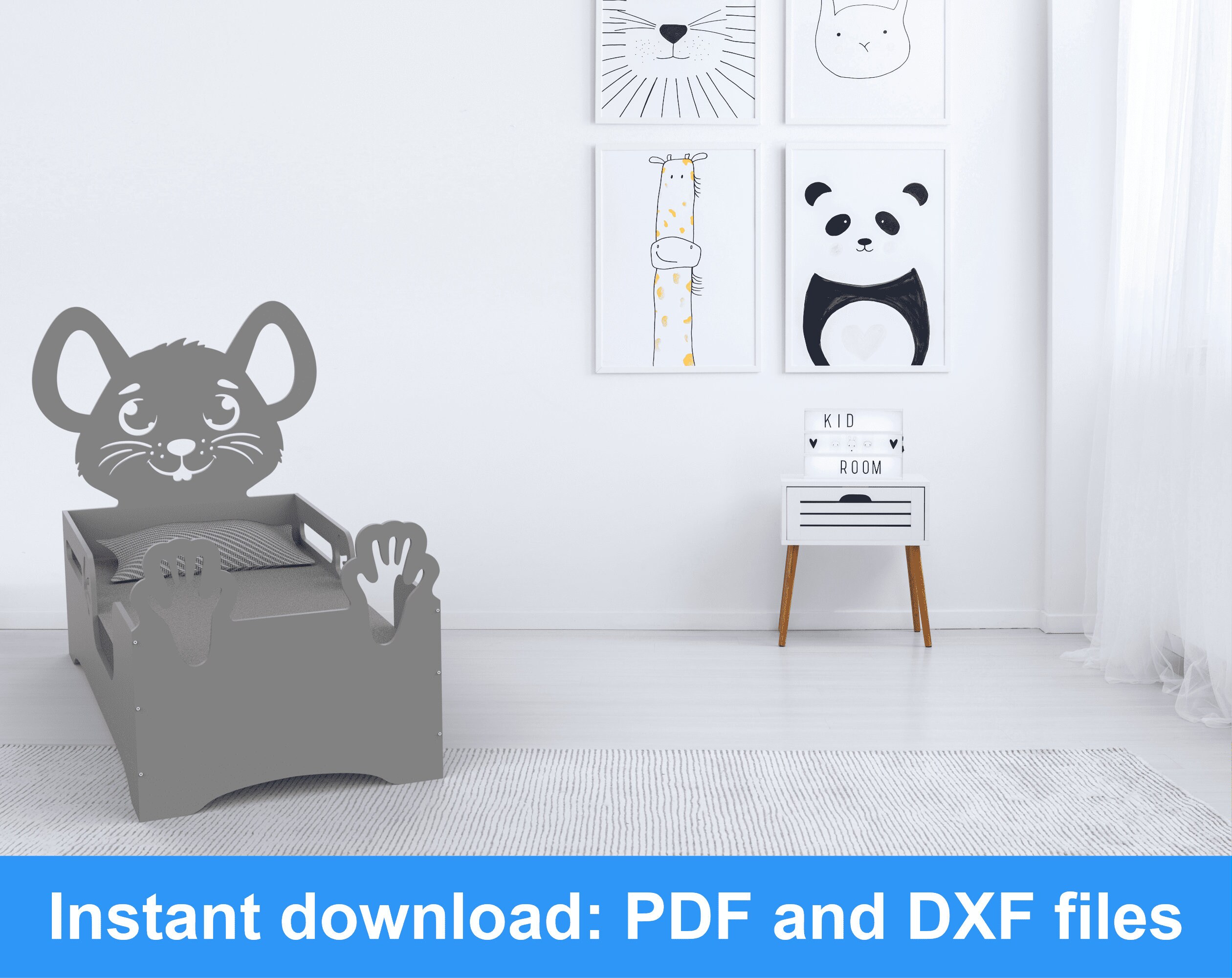 Mouse, Plans for Kid's Wooden Bed, Montessori, Toddler Bed, Wooden ...