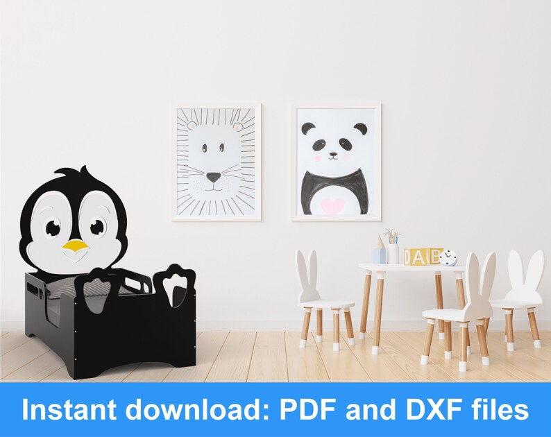 Penguin, Plans for Kid's Wooden Bed, Montessori, Toddler Bed, Wooden ...