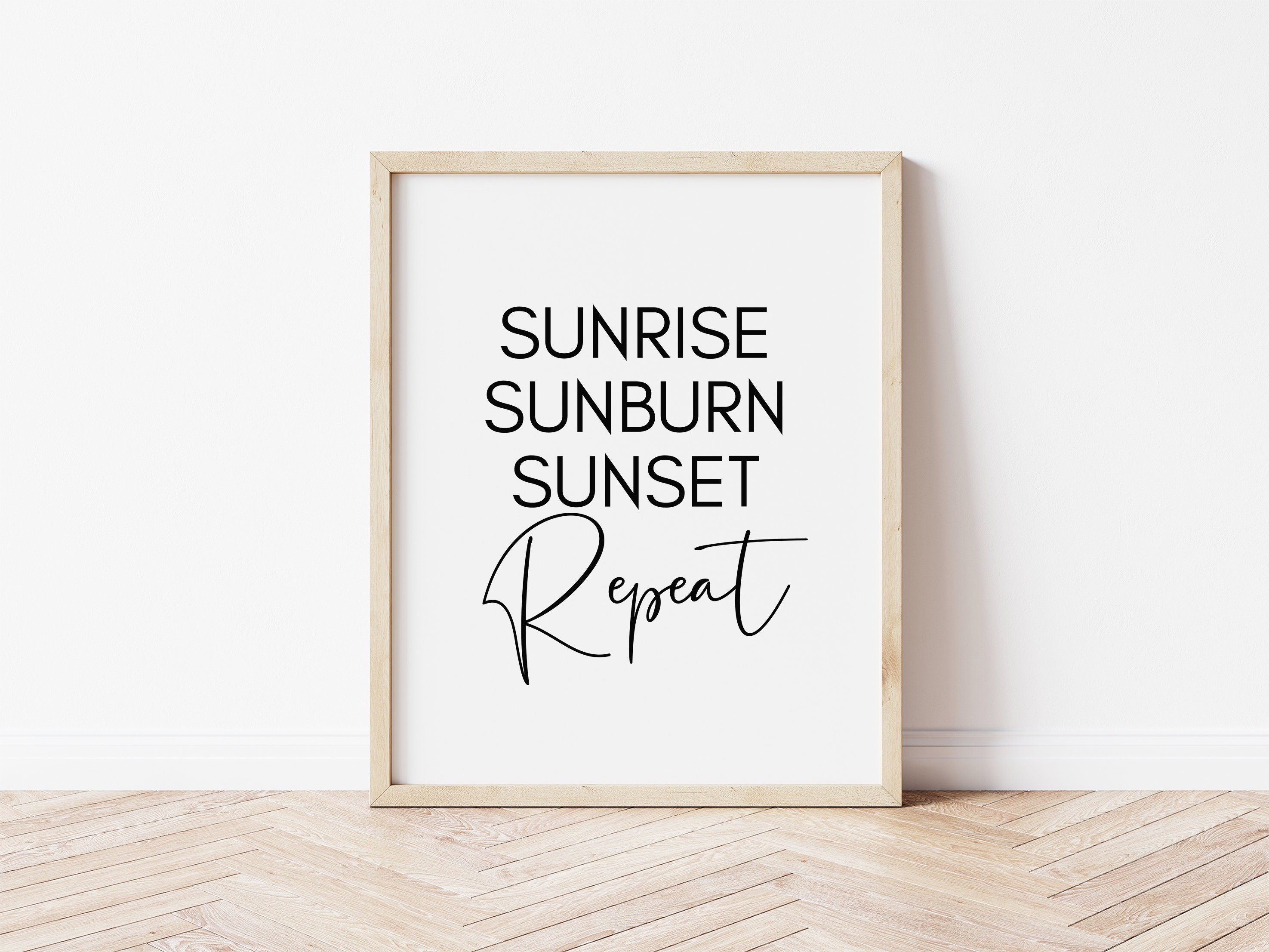 Sunrise Sunburn Sunset Repeat Lyrics Printable Summer Print - Etsy New ...