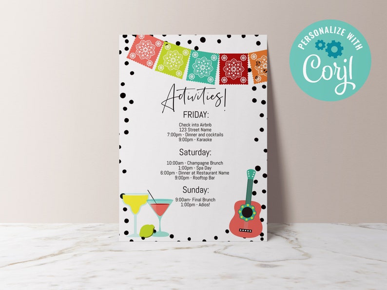 Final Fiesta Bachelorette Party Invitation Template - Etsy
