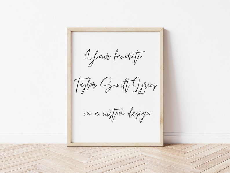 Custom Taylor Swift Lyrics Print Wall Art Print Taylor Swift Album - Etsy