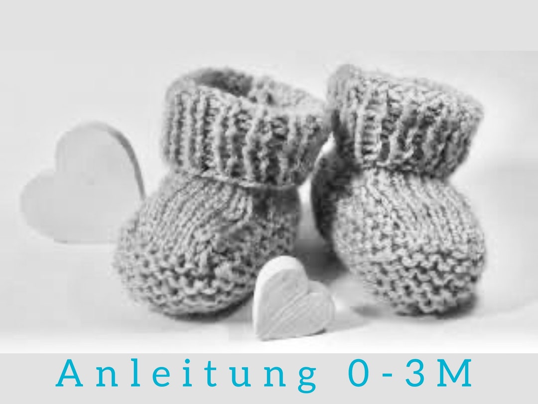 Strickanleitung Babysocken Babyschuhe 0-3M Geburtsggeschenk Anfänger Anleitung PDF Download ...