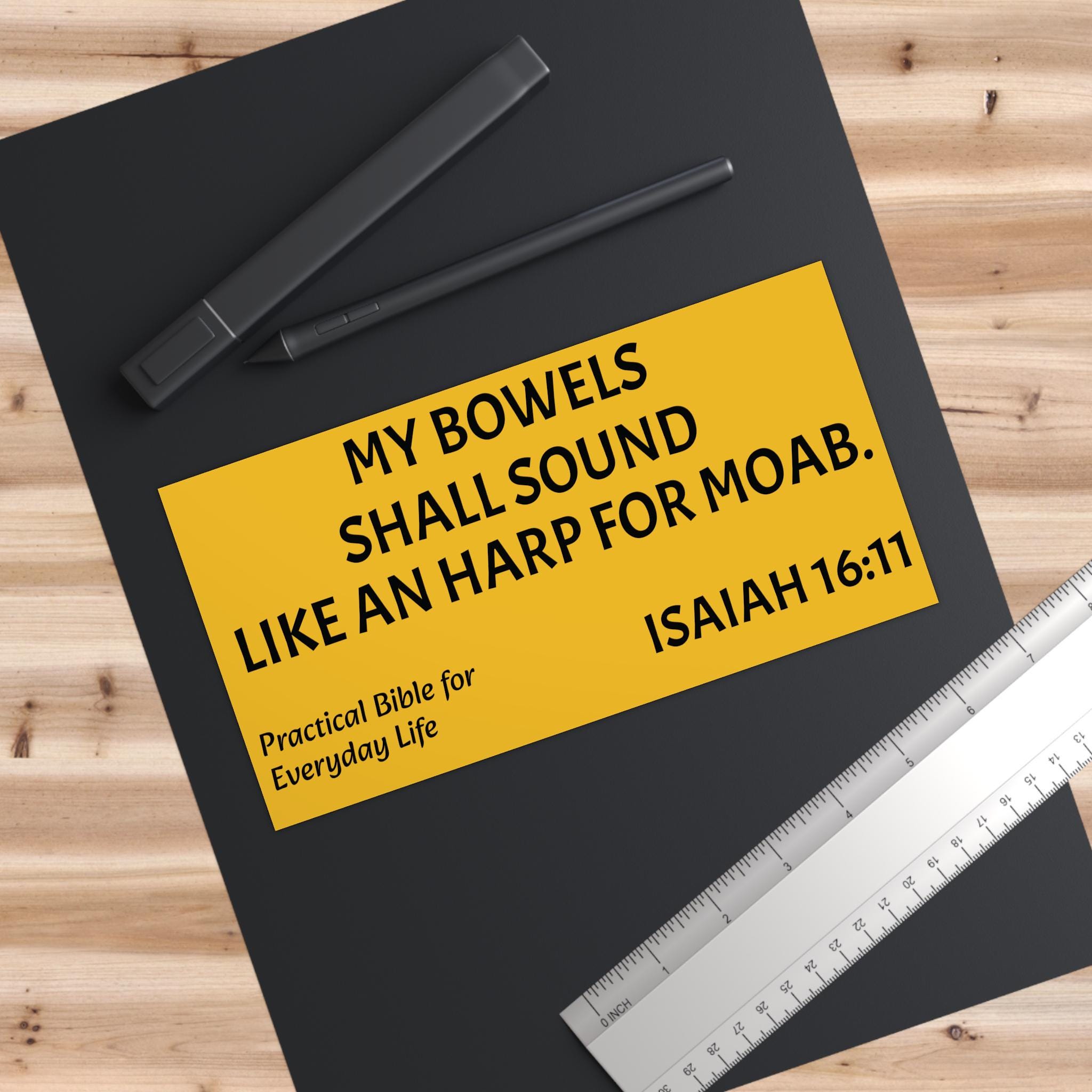 Funny Bible Bumper Stickers, Old Testament Scripture Fun, Gift for Man ...