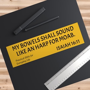 Funny Bible Bumper Stickers, Old Testament Scripture Fun, Gift for Man ...