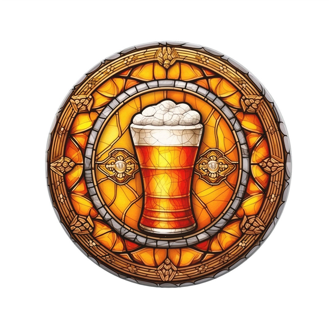 Beer Sign, Faux Stained Glass Pub Sign, Gift for Him, Beer Lover Gift ...