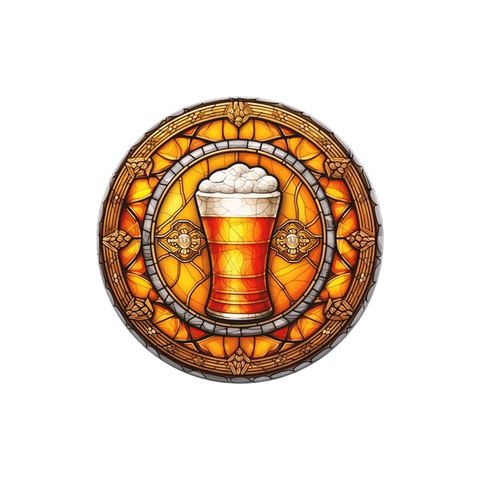 Beer Sign, Faux Stained Glass Pub Sign, Gift for Him, Beer Lover Gift ...