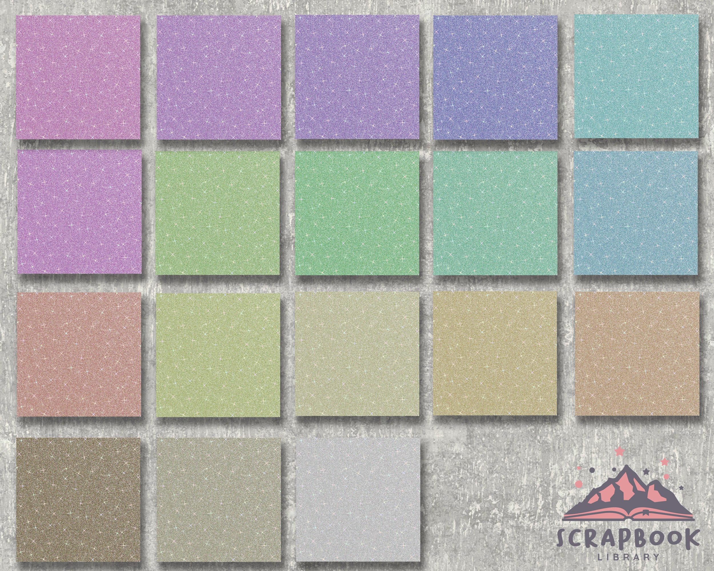 Glitter Digital Color Paper, Glamourous Shining Digital Paper ...