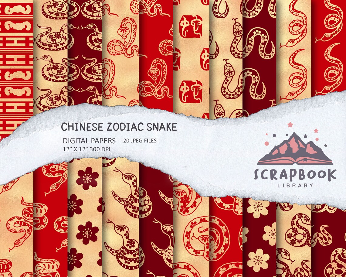 Chinese Zodiac Snake Ornaments Paper, Asian Serpent Pattern, Authentic ...