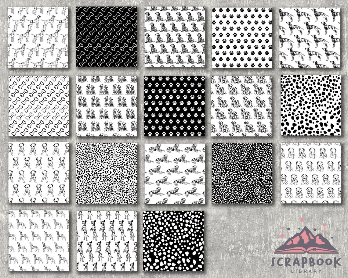 Dalmatian Dog Digital Paper Pet Digital Paper Puppy - Etsy
